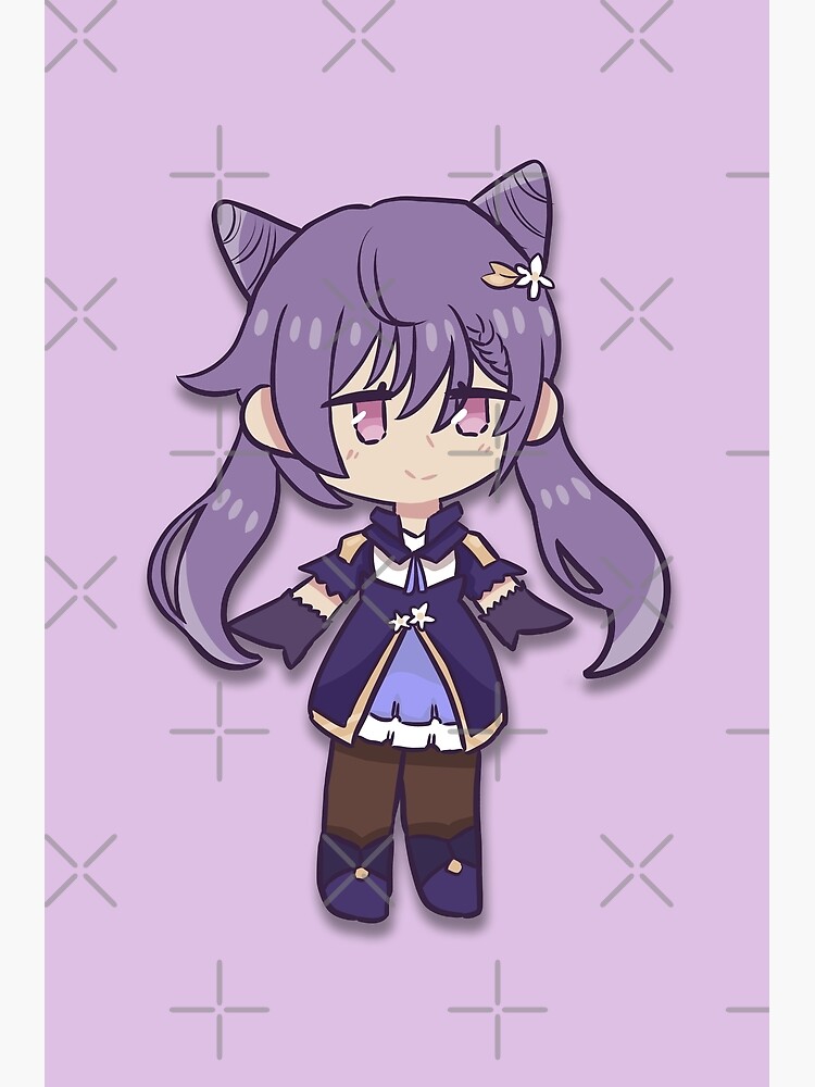 "Genshin Impact Chibi Keqing Fan Art" Photographic Print by uwu-kitty ...