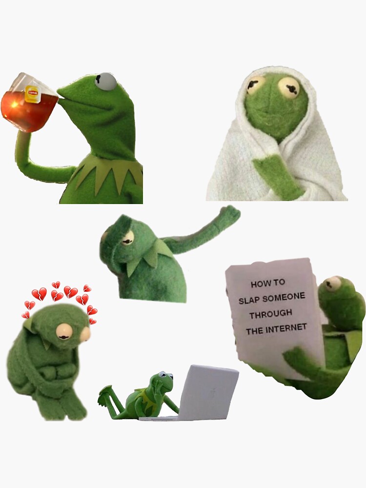 "Kermit mood " Sticker for Sale by shravanii | Redbubble