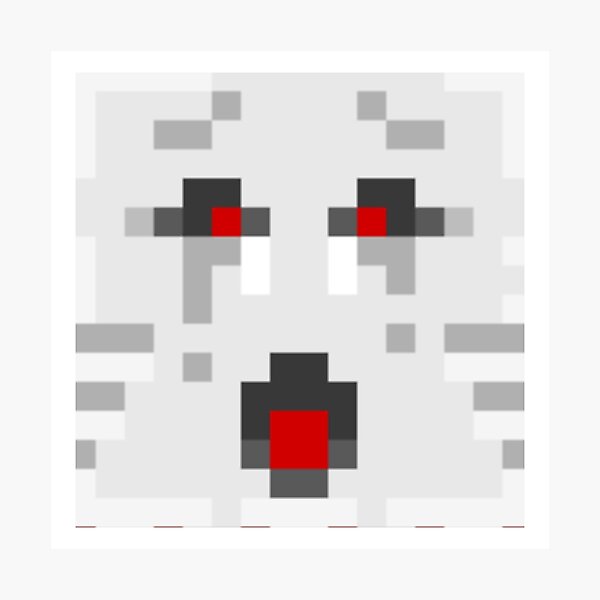 "Minecraft Ghast face" Photographic Print for Sale by KPuneet | Redbubble