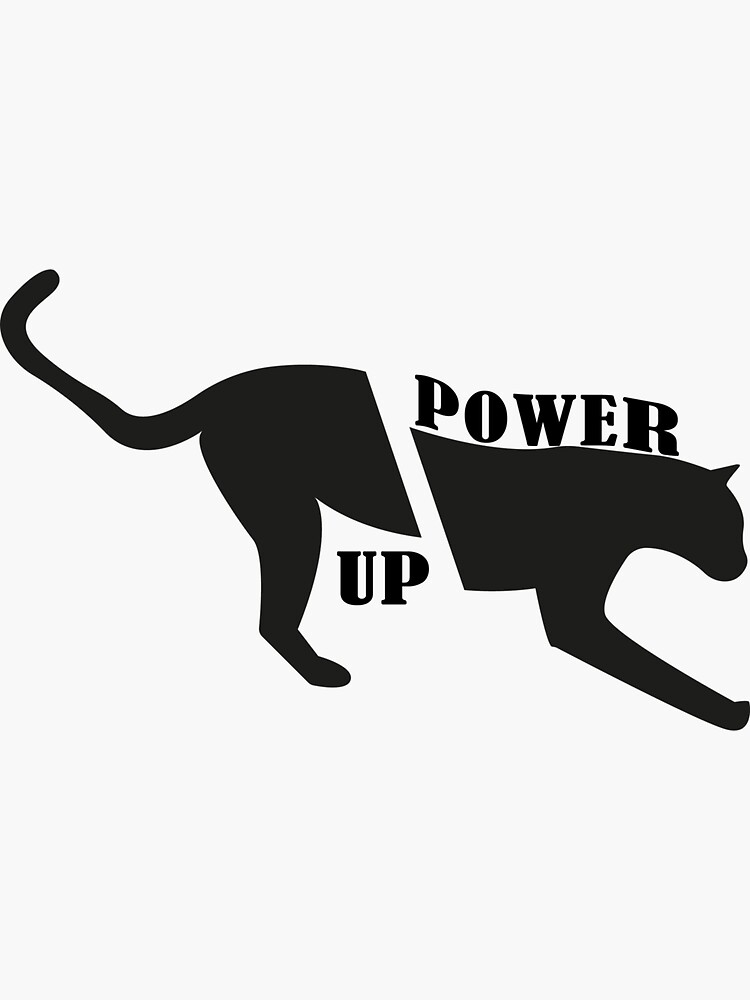 "Power Up" Sticker for Sale by RenigArt | Redbubble