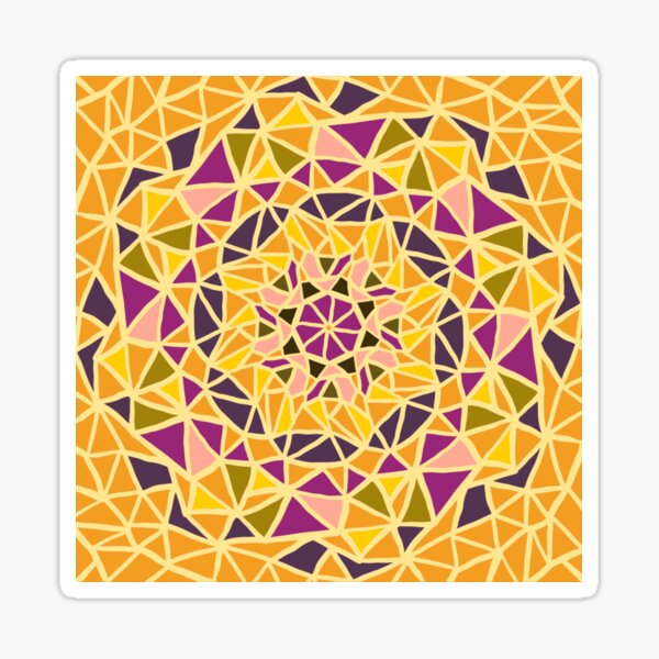 "mango mandala" Sticker for Sale by pemaba | Redbubble