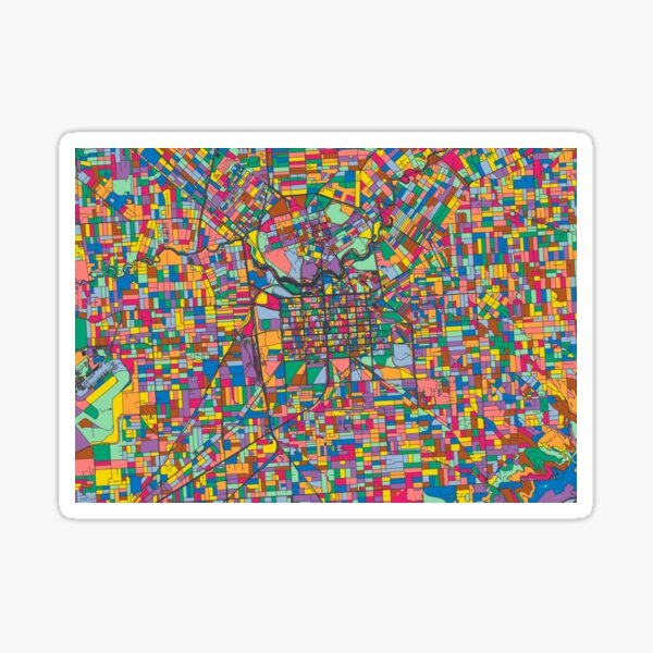 "Adelaide Map - Mosaic - 2021 Colors" Sticker for Sale by HomeCities ...
