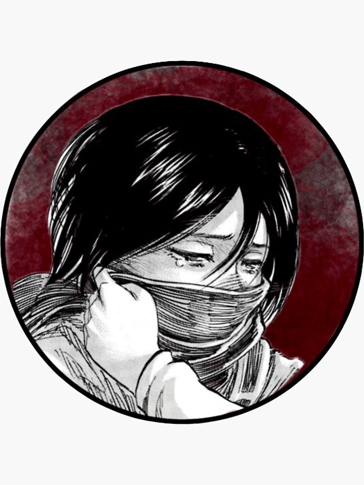 "Mikasa Attack on Titan Manga Panel Design" Sticker by La-y-la | Redbubble