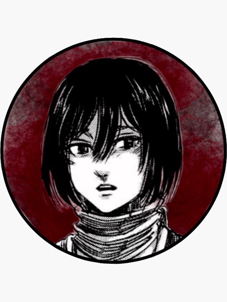 "Mikasa Ackerman Attack on Titan Manga Panel Design " Sticker for Sale ...