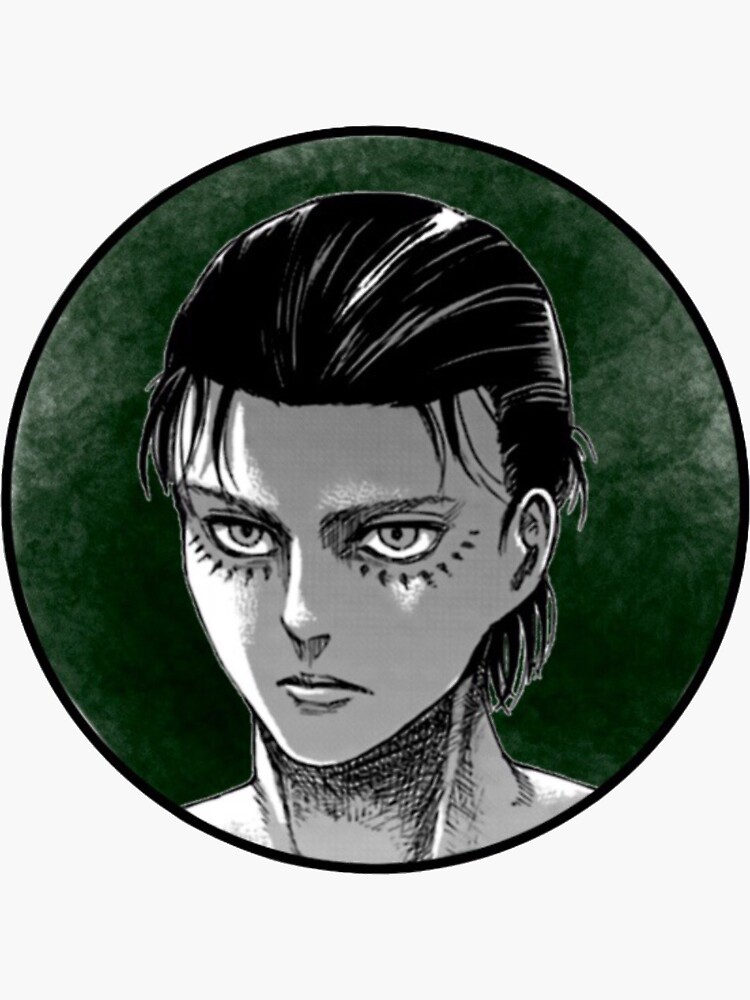 "Eren Jaeger Attack on Titan Manga Panel Design " Sticker by La-y-la ...