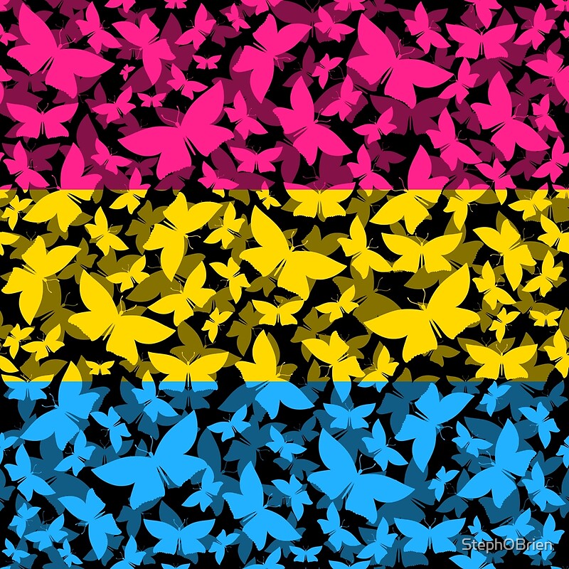 "Veil of Butterflies, Pride Series - Pansexual" by StephOBrien | Redbubble
