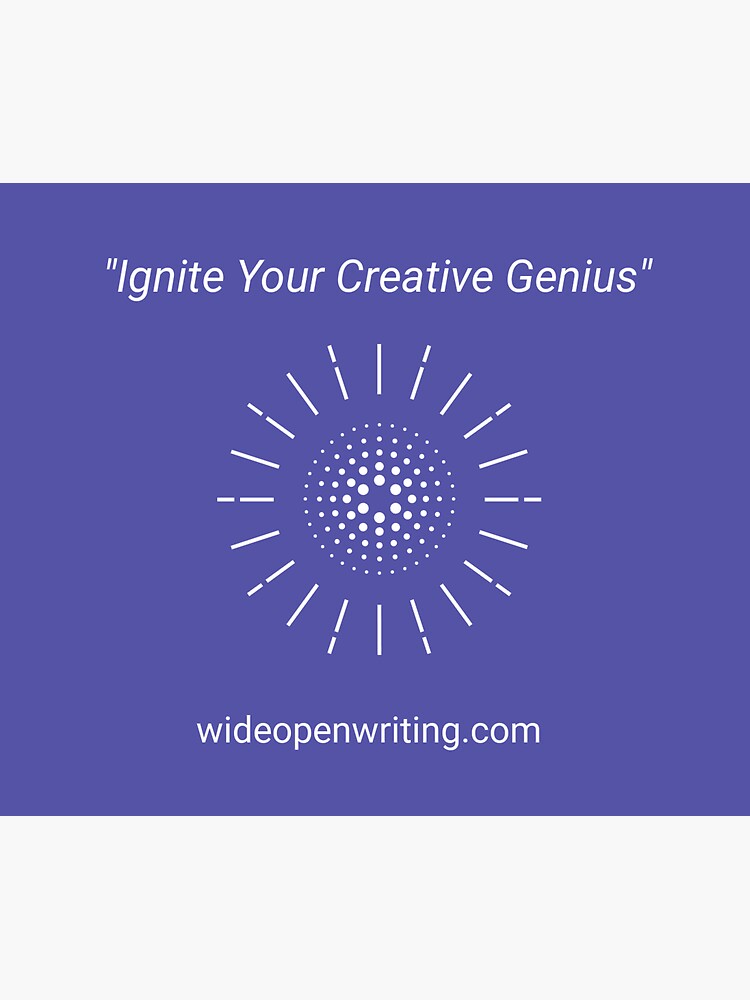 "Wide Open Writing Logo" Sticker by PlanetJollyArt | Redbubble