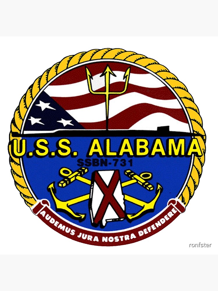 "U.S.S. Alabama Crest" Poster by ronfster | Redbubble