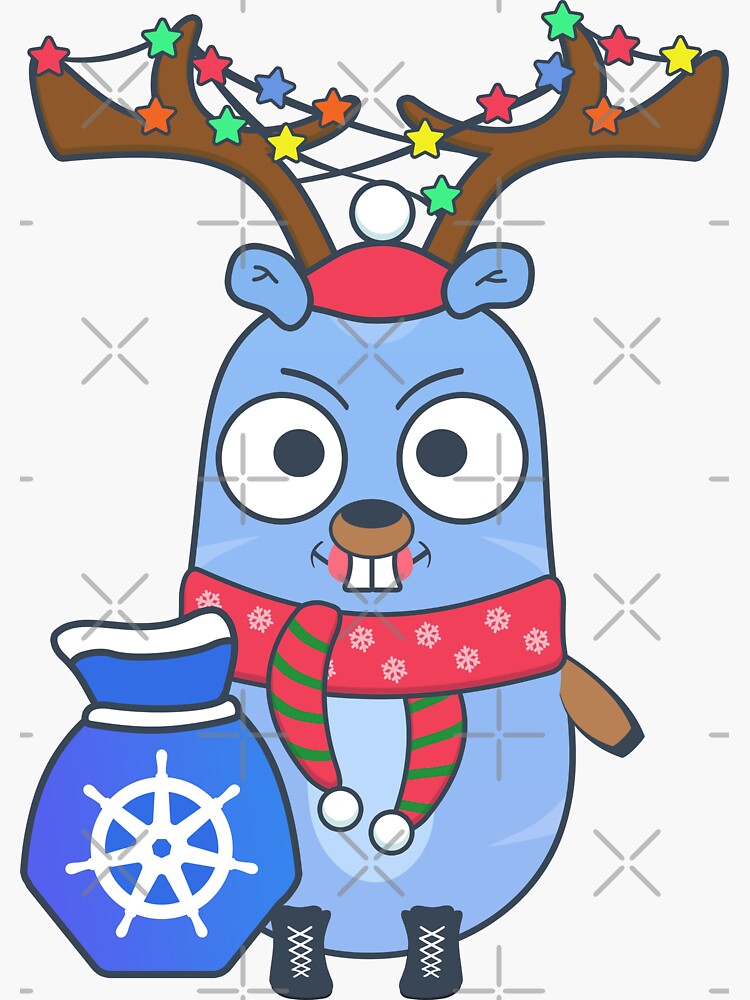 "Golang gopher and kubernetes" Sticker for Sale by karinkasvit | Redbubble
