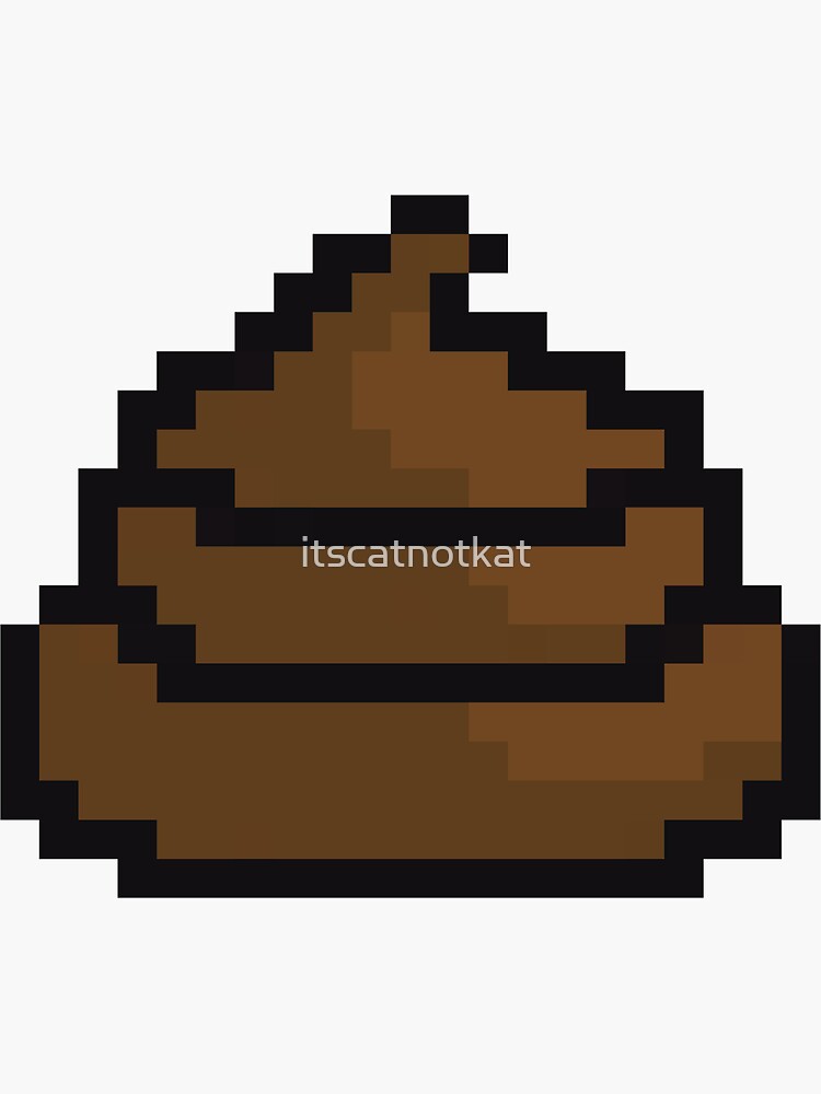 "Pixel Poop" Sticker for Sale by itscatnotkat | Redbubble