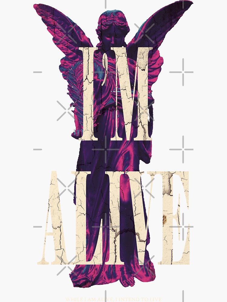 "Im Alive" Sticker for Sale by Made-By-Art | Redbubble