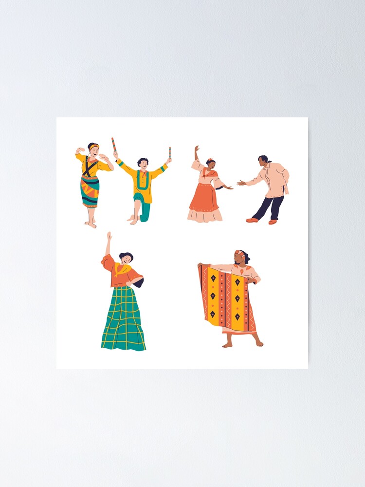 "Flores de Mayo Fiesta Folk Dances - Tagalog " Poster for Sale by ...