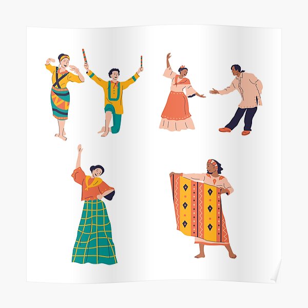 "Flores de Mayo Fiesta Folk Dances - Tagalog " Poster for Sale by ...