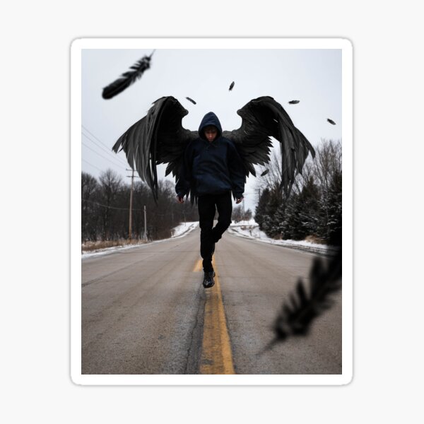 ""Fallen Angel"" Sticker by ZaytrixMedia | Redbubble