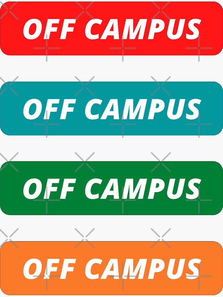 "Off Campus" Sticker for Sale by CeciLop | Redbubble