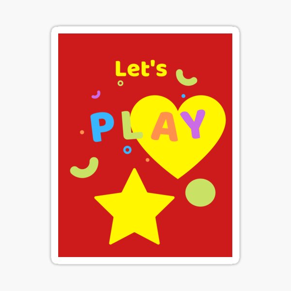 "Let's Play" Sticker by PANGRAM-MOON | Redbubble