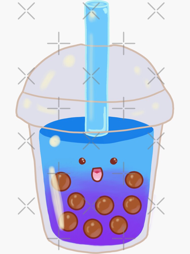 "Blue Boba" Sticker for Sale by beanzerr | Redbubble