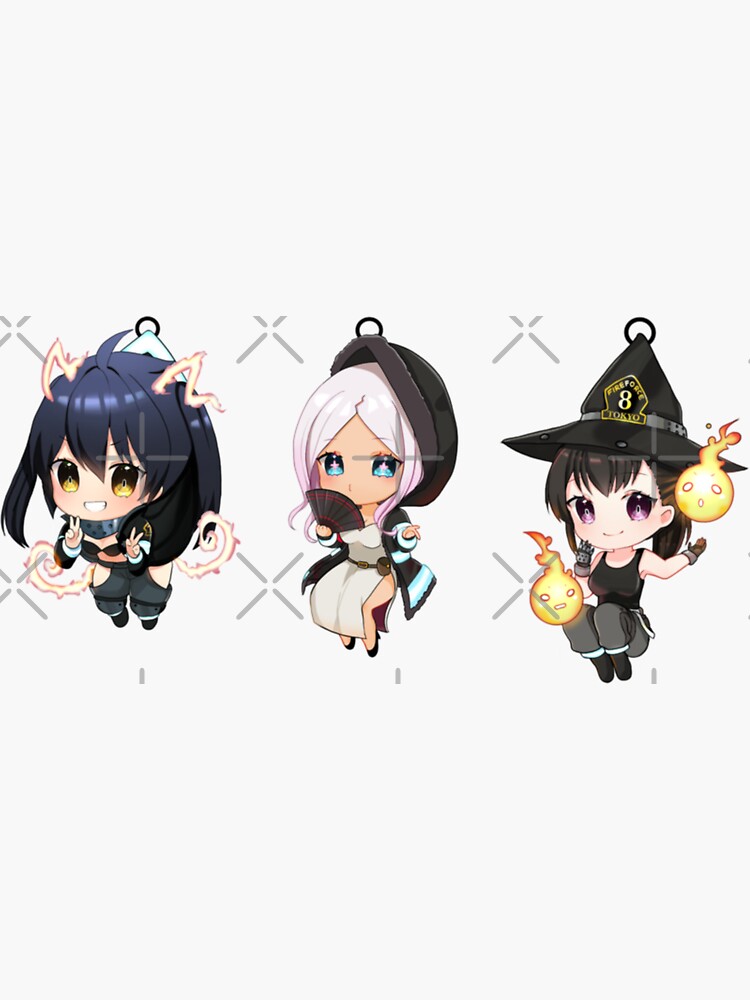 "Maki, Tamaki, Hibana chibi stickers " Sticker for Sale by Akledo ...