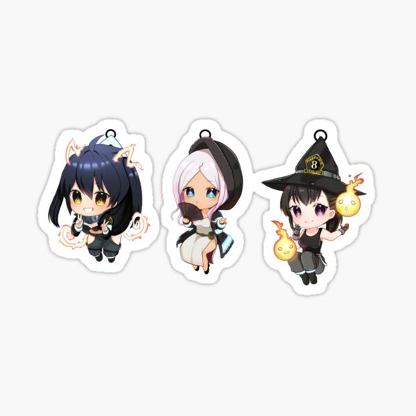 "Maki, Tamaki, Hibana chibi stickers " Sticker for Sale by Akledo ...