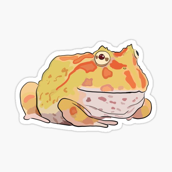 "Strawberry Pacman Frog" Sticker by josierichey | Redbubble