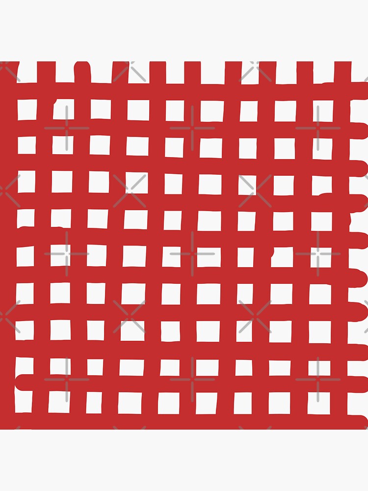 "Red black check" Sticker for Sale by Narayans | Redbubble