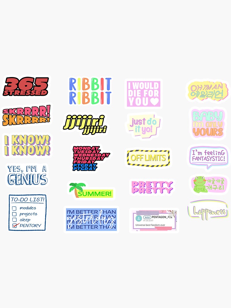"[펜타곤] Pentagon Stickers" Sticker by qkisakiyoko | Redbubble