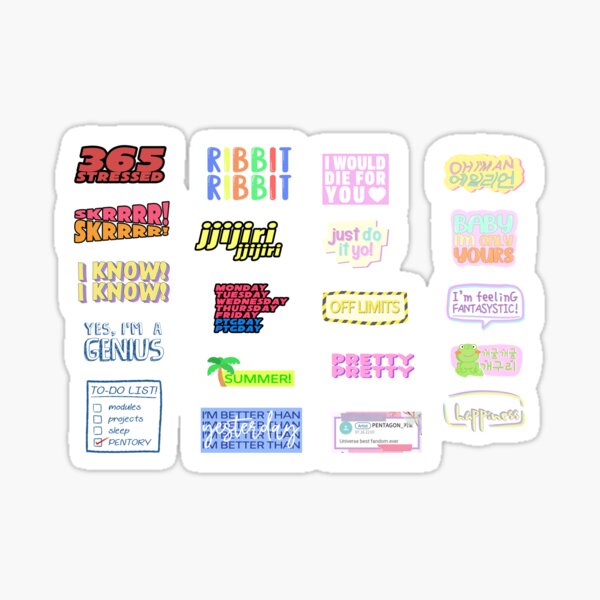 "[펜타곤] Pentagon Stickers" Sticker by qkisakiyoko | Redbubble