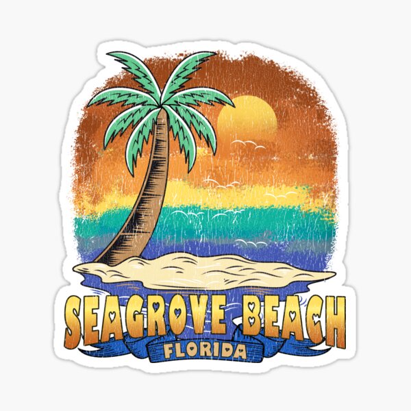 "Seagrove Beach Florida | Vintage Distressed Souvenir" Sticker for Sale ...