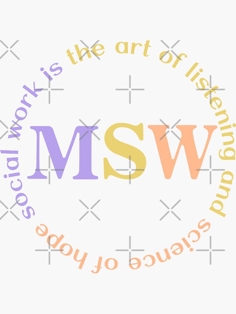 "MSW Master of Social Work Student School Graduation Gift Grad Stickers ...