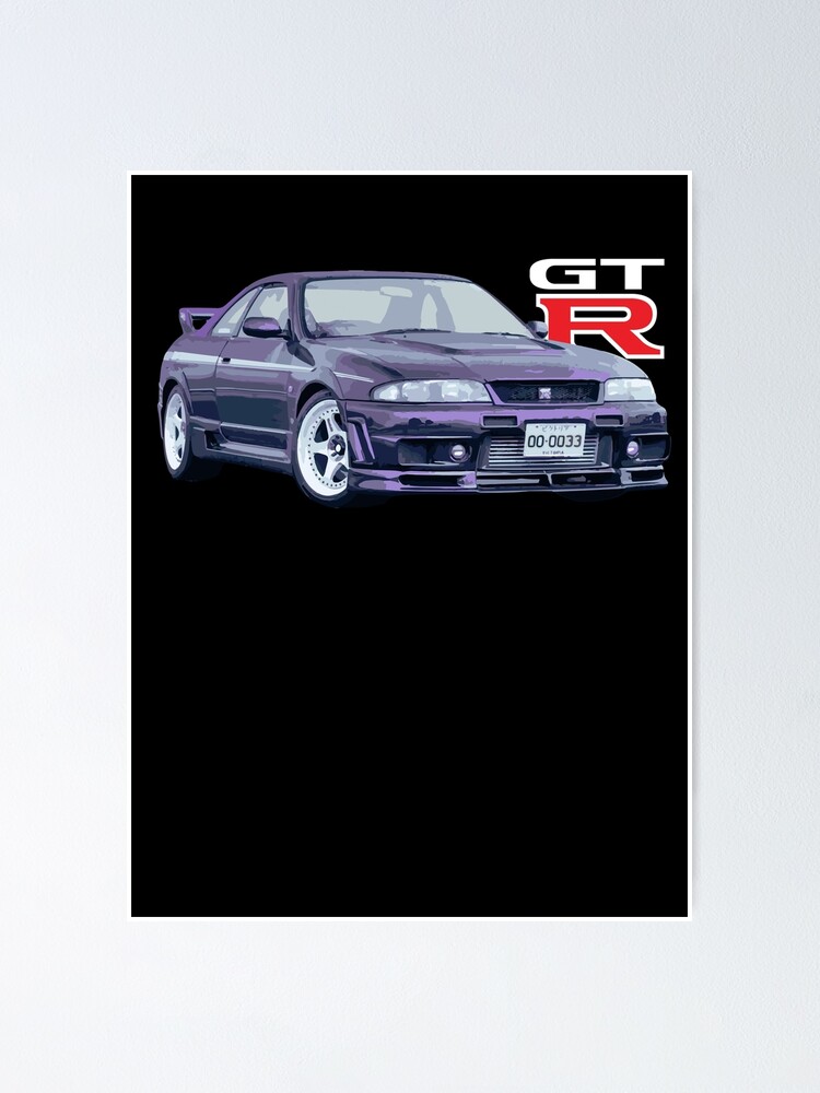 "GTR R33 Midnight Purple V-spec NISMO Skyline JDM " Poster for Sale by ...