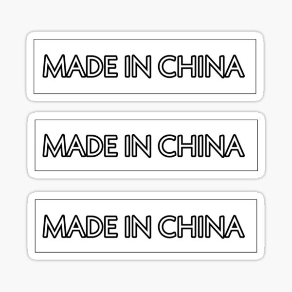 "made in china trendy sticker " Sticker by AMinooo11 | Redbubble