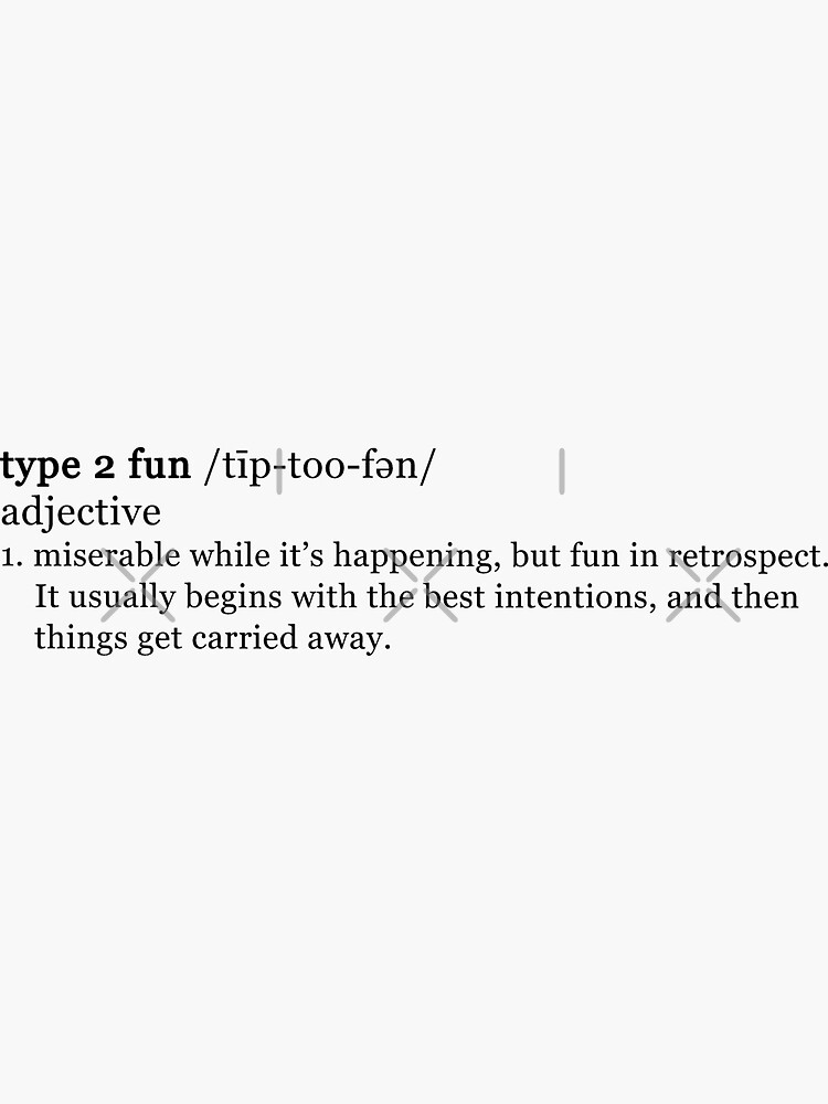 "Type 2 fun" Sticker for Sale by juliarosenbe | Redbubble