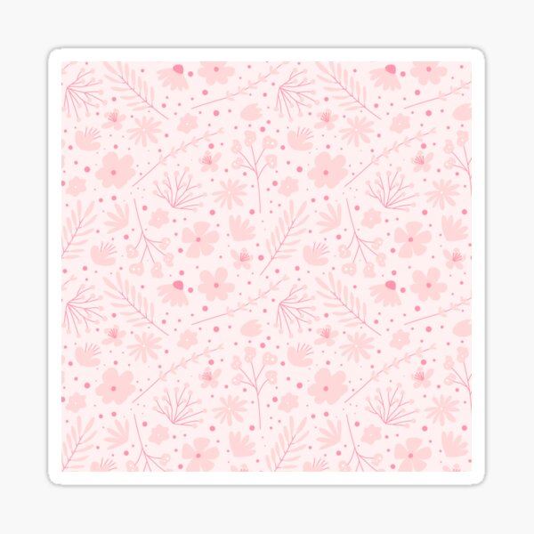 "Minimal Floral Print in Pink Colour" Sticker for Sale by shravanii ...
