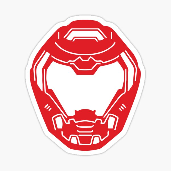 "Doom Helmet" Sticker for Sale by ElvanoDiaz | Redbubble