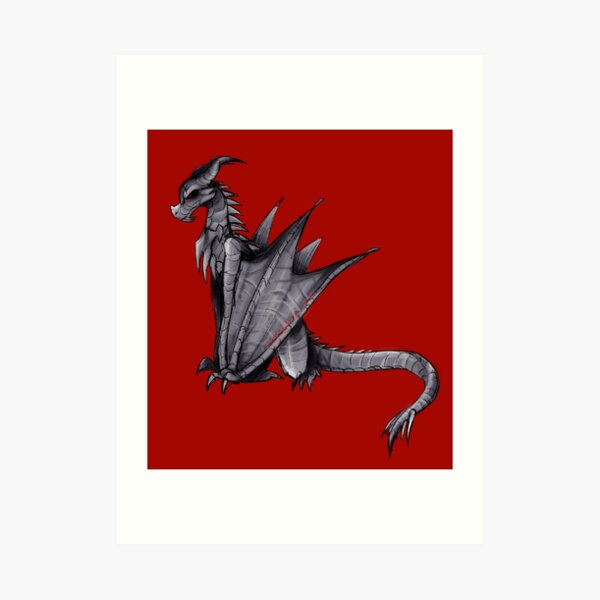 "Alduin Inspired Dragon" Art Print by pyrobrand | Redbubble