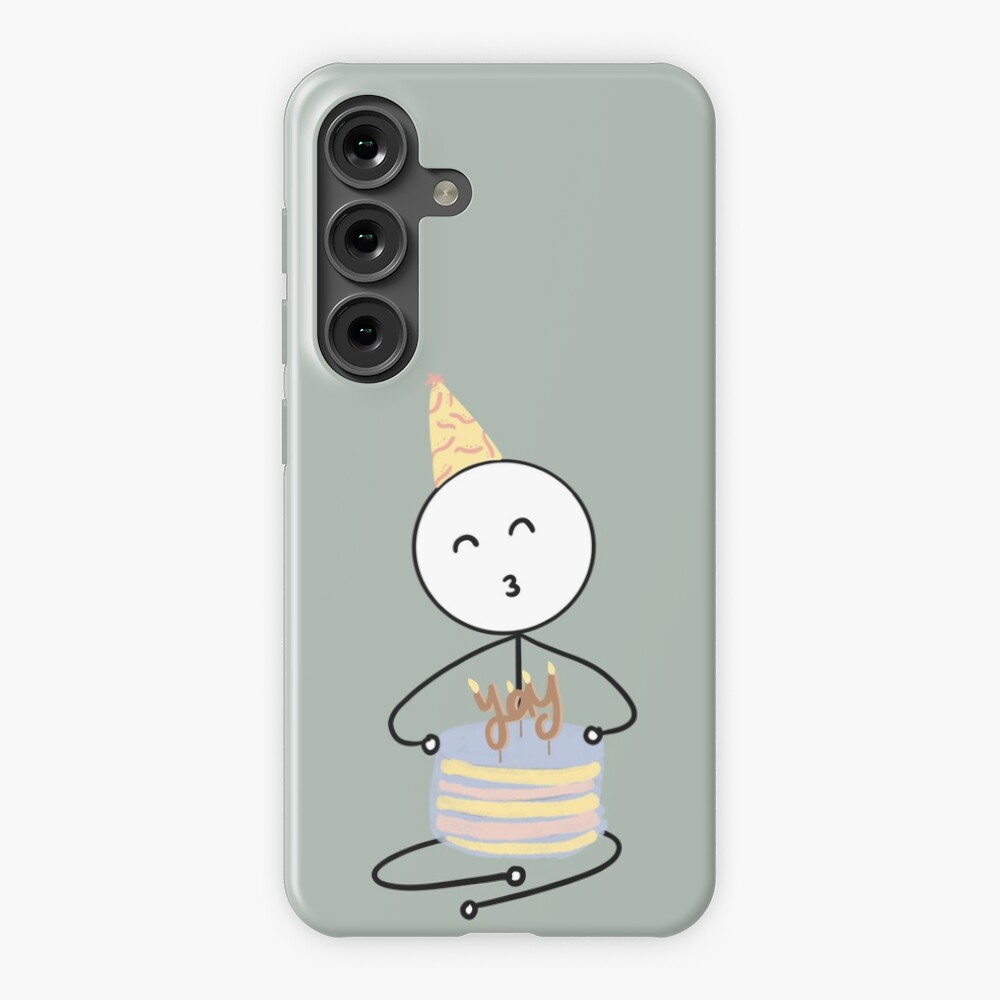 "Stickman with birthday cake" Sticker for Sale by twosleepyheads ...