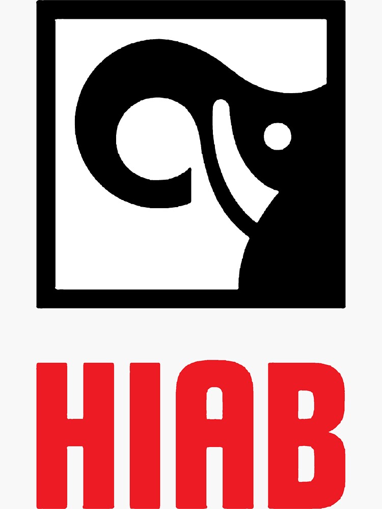 "tractor-HIAB CRANE logo" Sticker for Sale by JosephJHurd | Redbubble