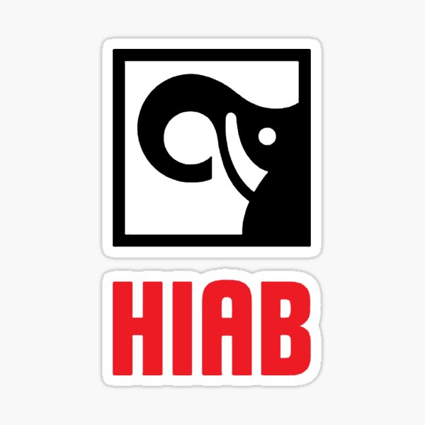 "tractor-HIAB CRANE logo" Sticker for Sale by JosephJHurd | Redbubble