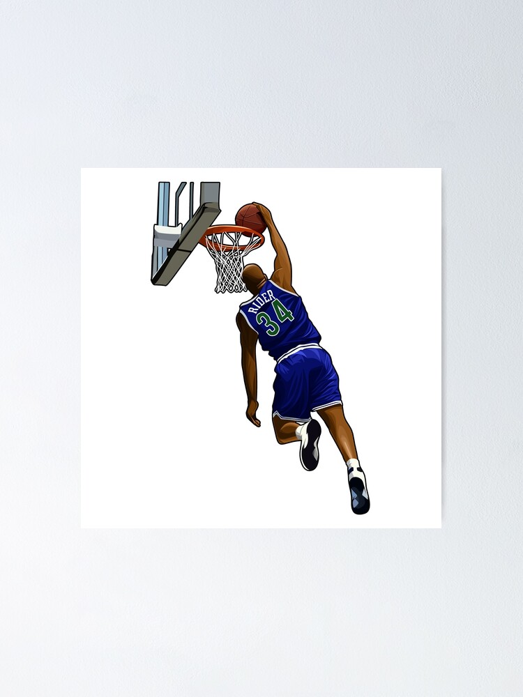 "Isaiah Rider Slam Dunk" Poster for Sale by HeavenBeat | Redbubble