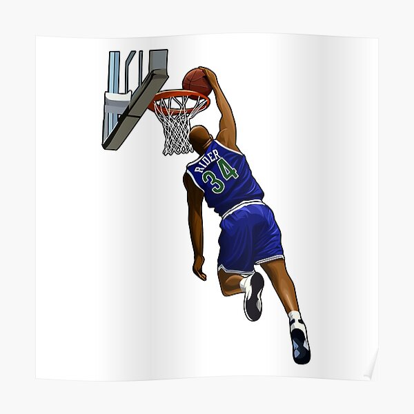 "Isaiah Rider Slam Dunk" Poster for Sale by HeavenBeat | Redbubble