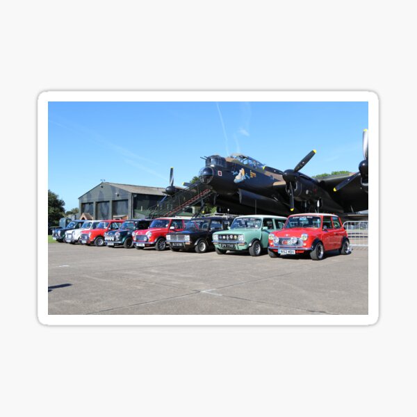 "Lancaster Meets The Mini Car" Sticker for Sale by BeautonFashions ...