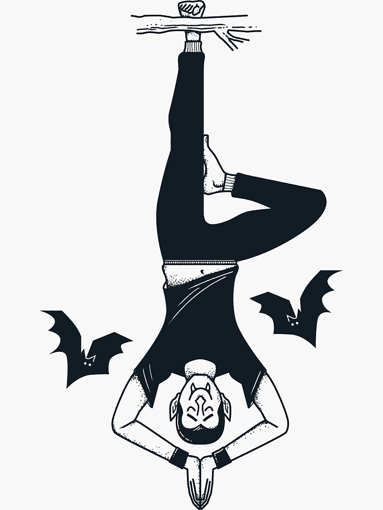 "Vampire yoga" Sticker by badbasilisk | Redbubble