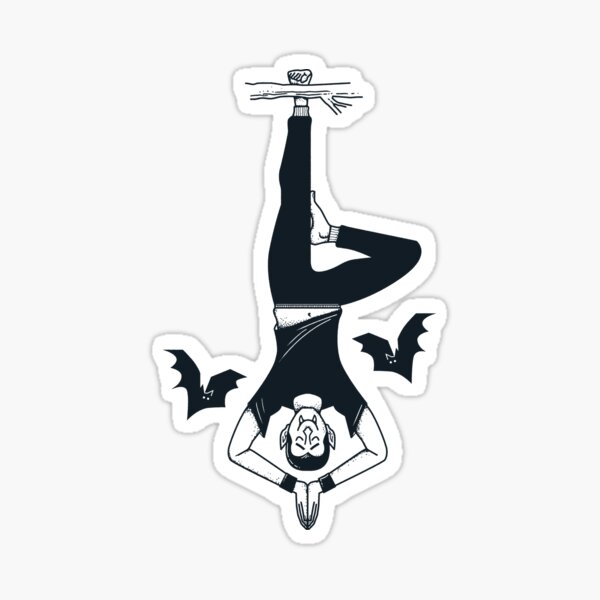 "Vampire yoga" Sticker by badbasilisk | Redbubble