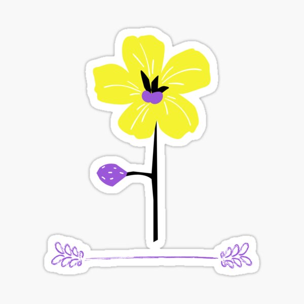 "Non flowery: subtle NON-BINARY flag" Sticker for Sale by MC141200 ...