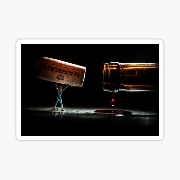 ""Cork it"" Sticker for Sale by MiniMozni | Redbubble