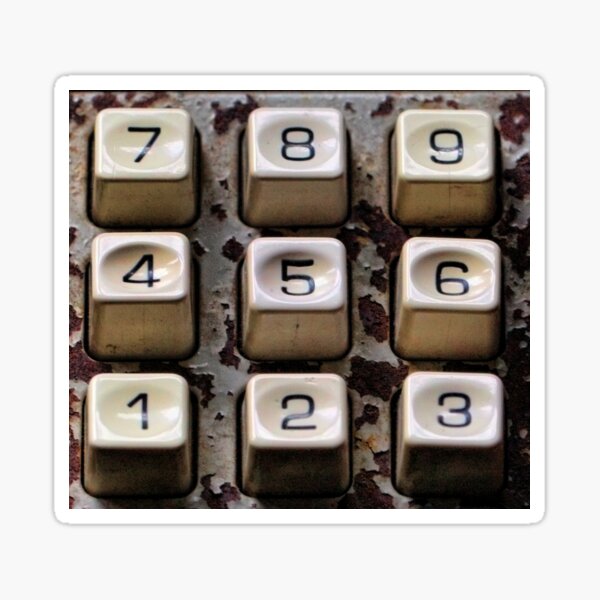 "Key Pad" Sticker for Sale by taurians | Redbubble