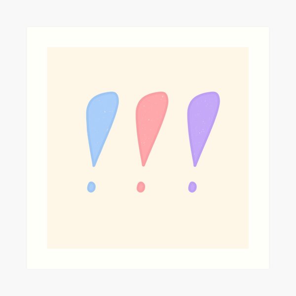 "pastel exclamation point doodles" Art Print by renmei-studios | Redbubble