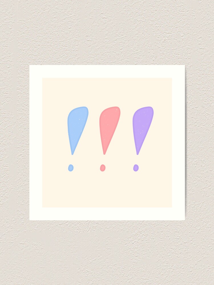 "pastel exclamation point doodles" Art Print by renmei-studios | Redbubble