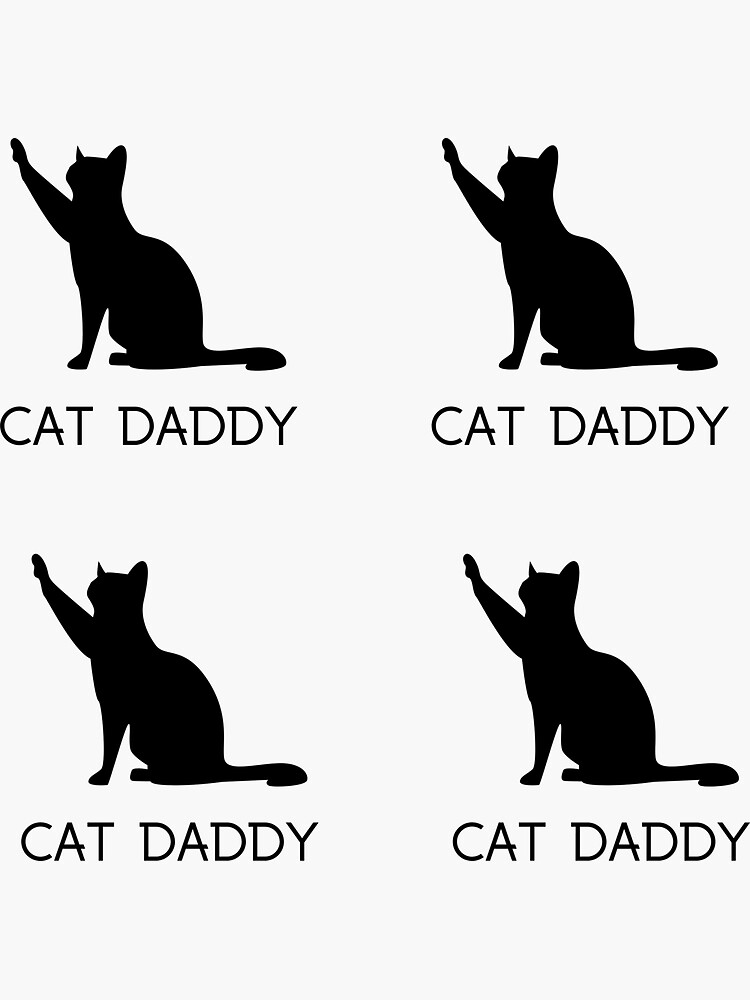"cat daddy" Sticker for Sale by fluffyfriends | Redbubble
