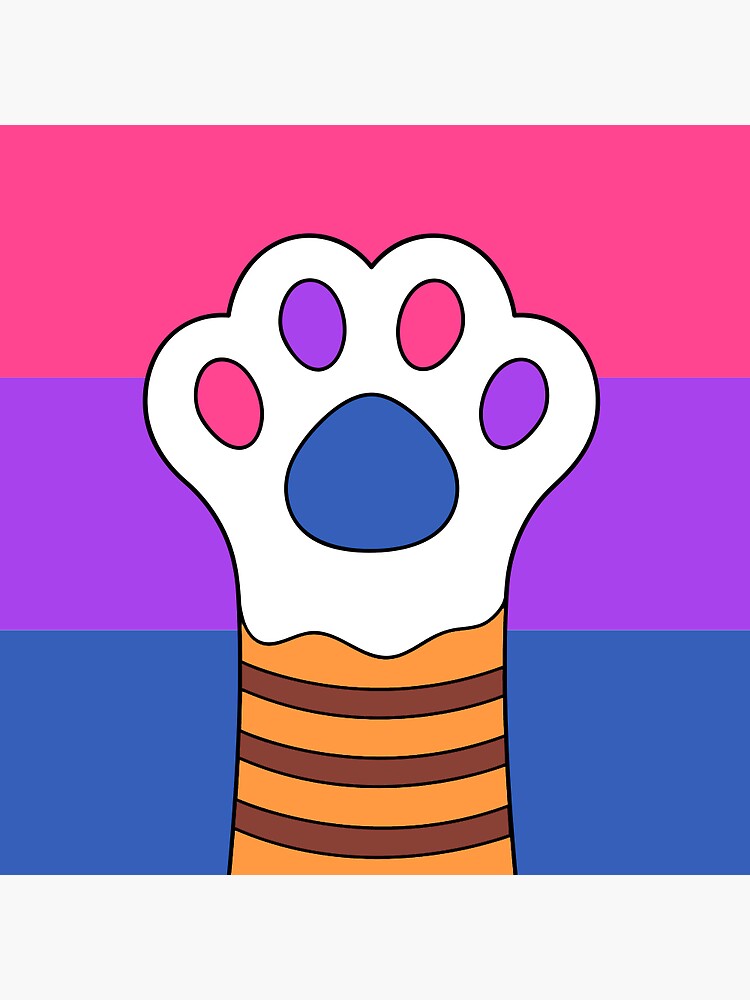 "lgbtq bi bisexual pride love is love both is good paw sticker pin ...